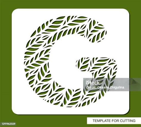 나뭇잎으로 만든 문자 G와 스텐실 알파벳 G에 대한 스톡 벡터 아트 및 기타 이미지 알파벳 G 잎 0명 Istock