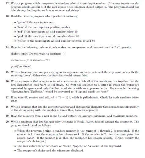 Solved 12 Write A Program Which Computes The Absolute Value