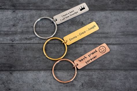 Stainless Steel Metal Custom Keychain Personalized Keychain For Birthday Anniversary Present