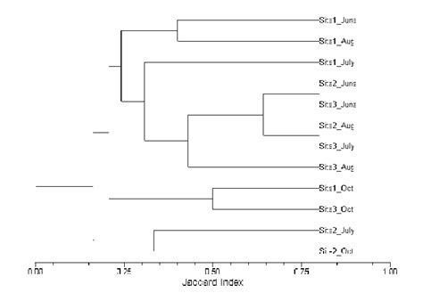 Dendrogram Constructed Using Values Of The Jaccard Similarity Download Scientific Diagram