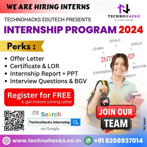 📢 Technohacks Internship Program 2024 Register Now For Free