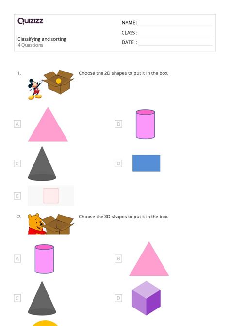 50 Classifying Shapes Worksheets For Kindergarten On Quizizz Free
