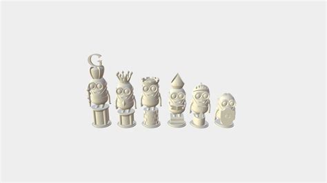 Minion Chess Set 3d Model By Kirakira [47d1da3] Sketchfab