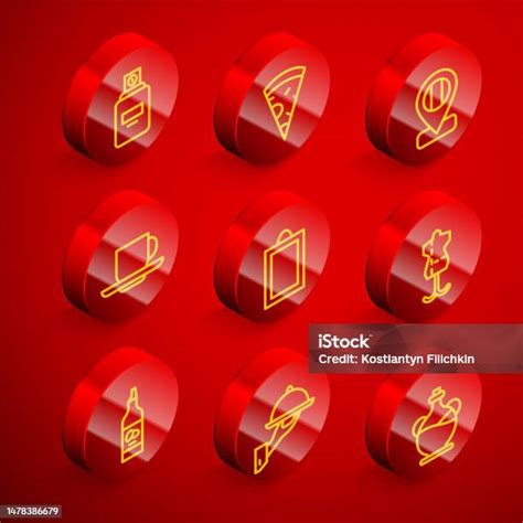 세트 라인 향수 피자 조각 위치 플래그 이탈리아 커피 컵 그림 마네킹 병 올리브 오일 및 트레이 음식 아이콘으로 덮여 있습니다 벡터 3차원 형태에 대한 스톡 벡터 아트 및