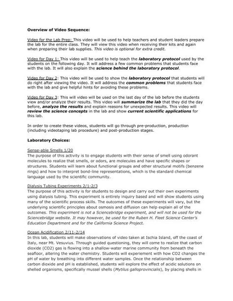 Laboratory Procedure