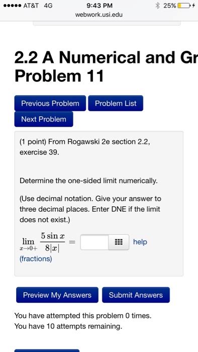 Solved Determine The One Sided Limit Numerically Use Chegg