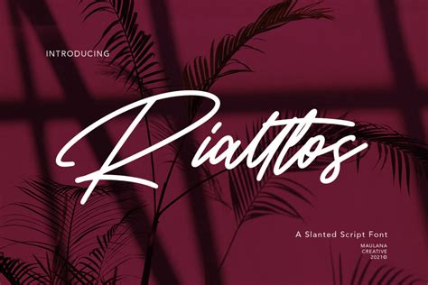 Rialltos Slanted Script Font Deeezy