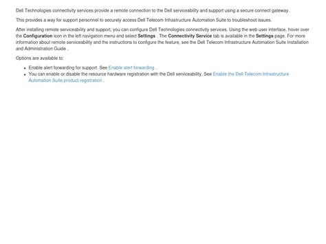 Remote Serviceability And Support Overview Dell Telecom Infrastructure Automation Suite 2 2