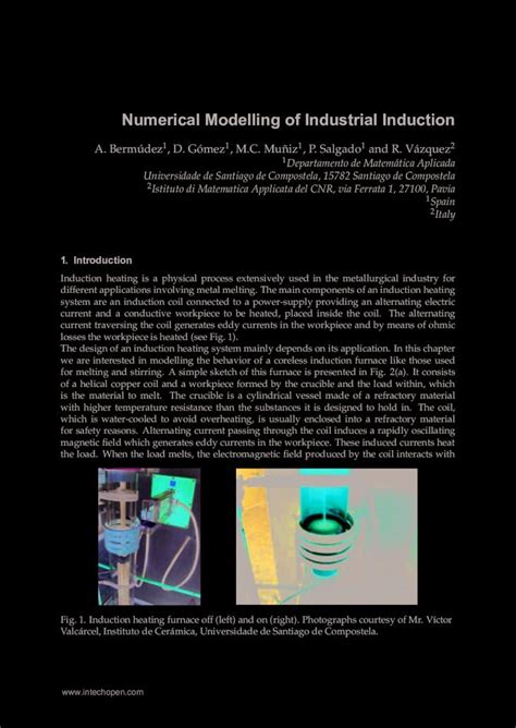 Pdf Numerical Modelling Of Industrial Induction · Induction Heating