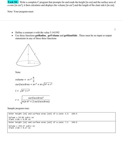 Solved C Language Using Functions Without And With Input