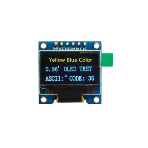 0 96 Inch Yellow Blue OLED Display Module DarkOct02