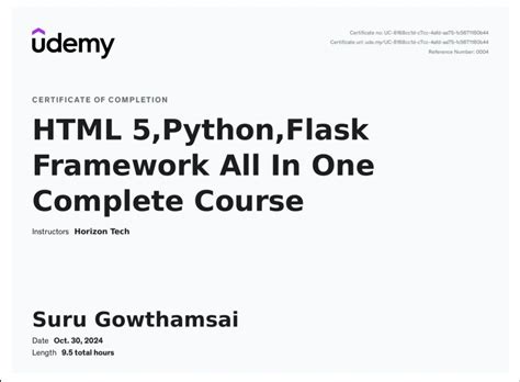 Udemy Html5 Python Flask Webdevelopment Programming Suru