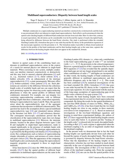 Pdf Multiband Superconductors Disparity Between Band Length Scales