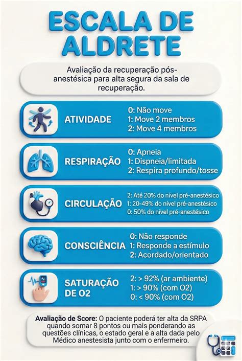 Escala De Aldrete E Kroulik Enfermagem Srpa