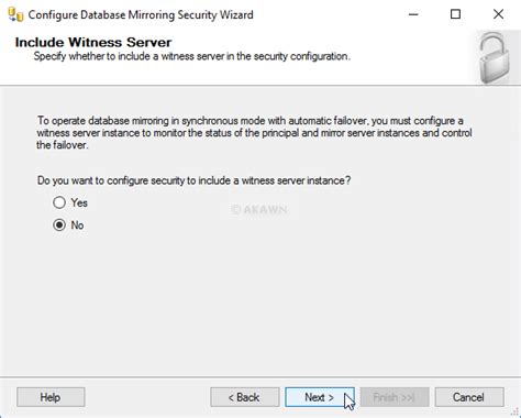 Database Mirroring Setup GUI Bug AKAWN