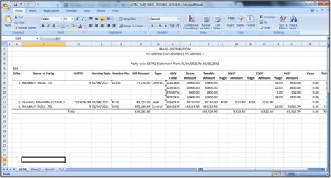 how to generate gstr2 b2b details in excel in marg software