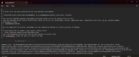Modded Minecraft Crashing With Exceptionaccessviolation 0xc0000005 Java Edition Support
