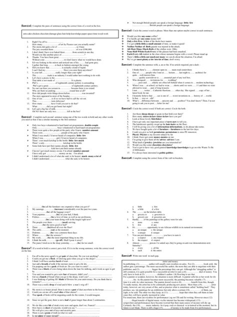 Noun Exercise Word Pdf