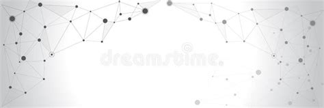 Vector Banner Design Connecting Dots And Lines Global Network Stock Vector Illustration Of