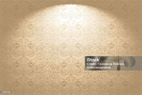 바로크 양식의 빈티지 고딕 양식의 수평 배경 로코코 스타일 무대 조명 고급스러운 로얄 골드 벽지 벡터 일러스트레이션 금색에 대한 스톡 벡터 아트 및 기타 이미지 Istock