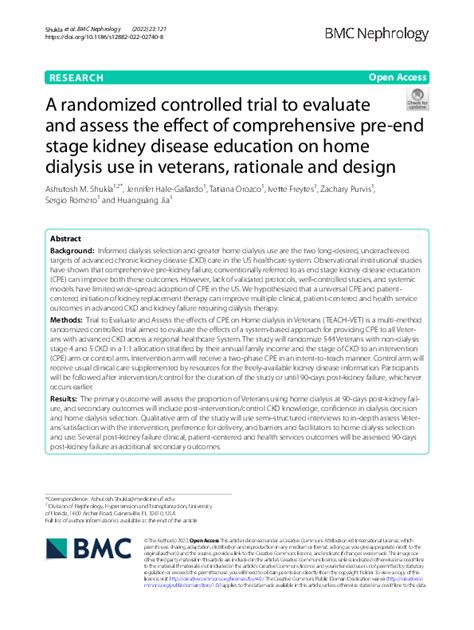 Pdf A Randomized Controlled Trial To Evaluate And Assess The Effect Of Comprehensive Pre End