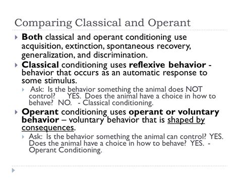 😎 Similarities Of Classical And Operant Conditioning Difference