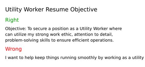 Top 18 Utility Worker Resume Objective Examples Resumecat
