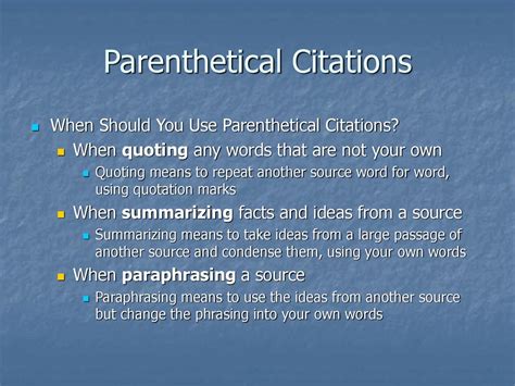 Page Layout Parenthetical Citations And Works Cited Page Ppt Download