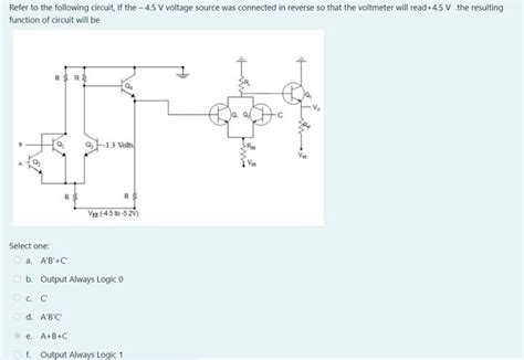 Solved Consider The Following Circuit Knowing That Chegg