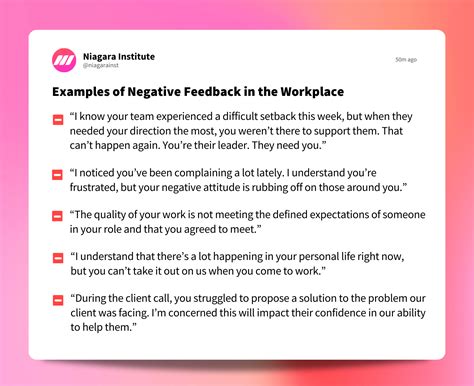 Negative Feedback Examples For Personal Growth