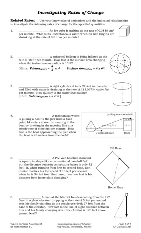 Investigating Rates Of Change