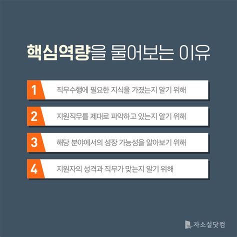 자소설닷컴 자소설닷컴이 알려주는 자소서작성 가이드 3탄 합격자소서 샘플로 알아보는 핵심역량