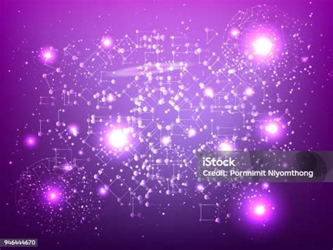 기술 공간 갤럭시connect 선과 점 들을 추상화 합니다 연결 과학 및 기술입니다 분자 구조 Dna 또는 신경