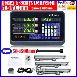 2 3 Axis Digital Readout TTL Linear Glass Scale Lathe Mill DRO Kit 4 60 5um