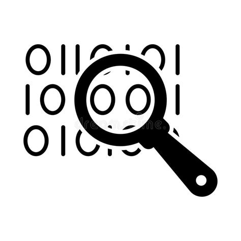 Binary Data Search Icon Stock Vector Illustration Of Binary 376223852