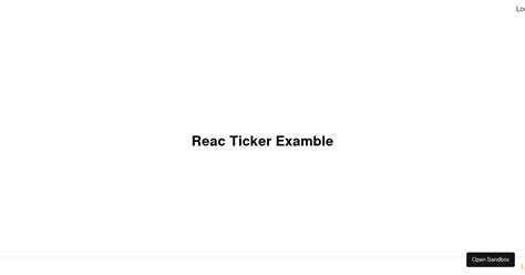 React Ticker Sample Forked Codesandbox