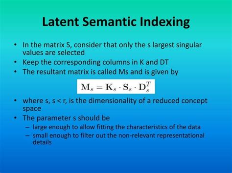 Information Retrieval 16 Latent Semantic Indexing Model Pptx Computing Technology And Computing