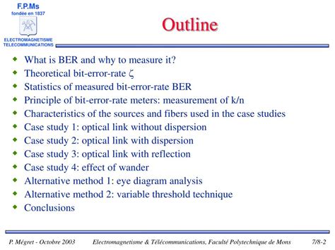 Ppt Bit Error Rate Metrology And Analysis Powerpoint Presentation