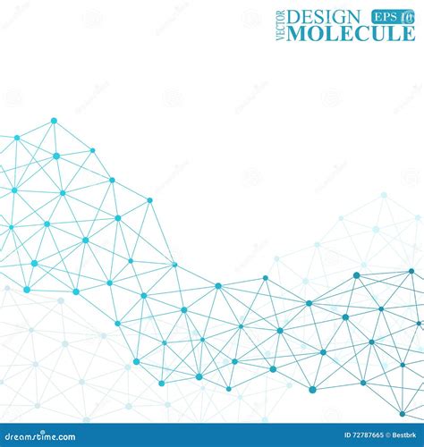 Structure Molecule Of Dna And Neurons Abstract Background Stock Vector Illustration Of