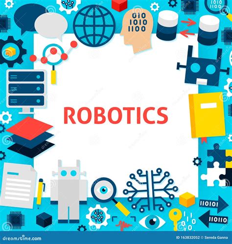Robotics Paper Template Stock Vector Illustration Of Business 163832052