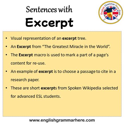 Sentences With Excerpt Excerpt In A Sentence In English Sentences For