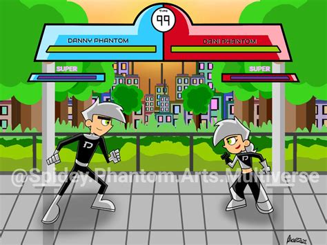 Danny Phantom Fighting Concept Art Danny Vs Dani By