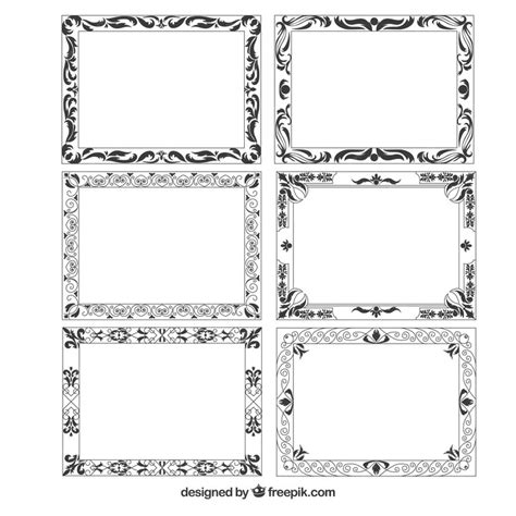 Free Vector Certificate Frames Collection With Ornaments