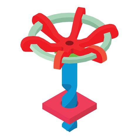 Drilling Process Icon Isometric Vector Cnc Machine Drilling And Round Valve 15043257 Vector Art