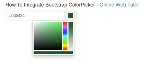 How To Integrate Bootstrap Colorpicker Using Jquery