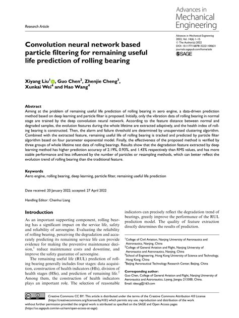 Pdf Convolution Neural Network Based Particle Filtering For Remaining