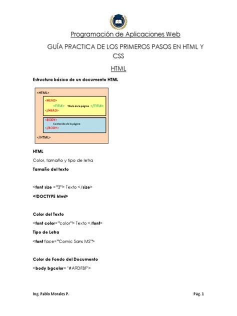 guía práctica html css pdf hipervínculo html