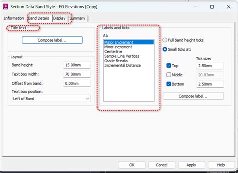 Use Section Data Band Style To Show Grade Breaks In Table Row For A