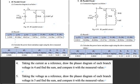 Taking The Current As A Reference Draw The Phasor