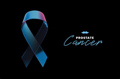 전립선 암 인식의 상징의 벡터 3d 그림 전립선 암 파란색 사실적인 리본 와 루프 통 검은 배경 인식의 달 캠페인을 위한 단어가 있는 샤인 리본의 템플릿 디자인 0명에 대한